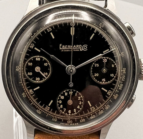 Eberhard 1940s, Oversized Manufacture Grade Split Second Chronograph ...