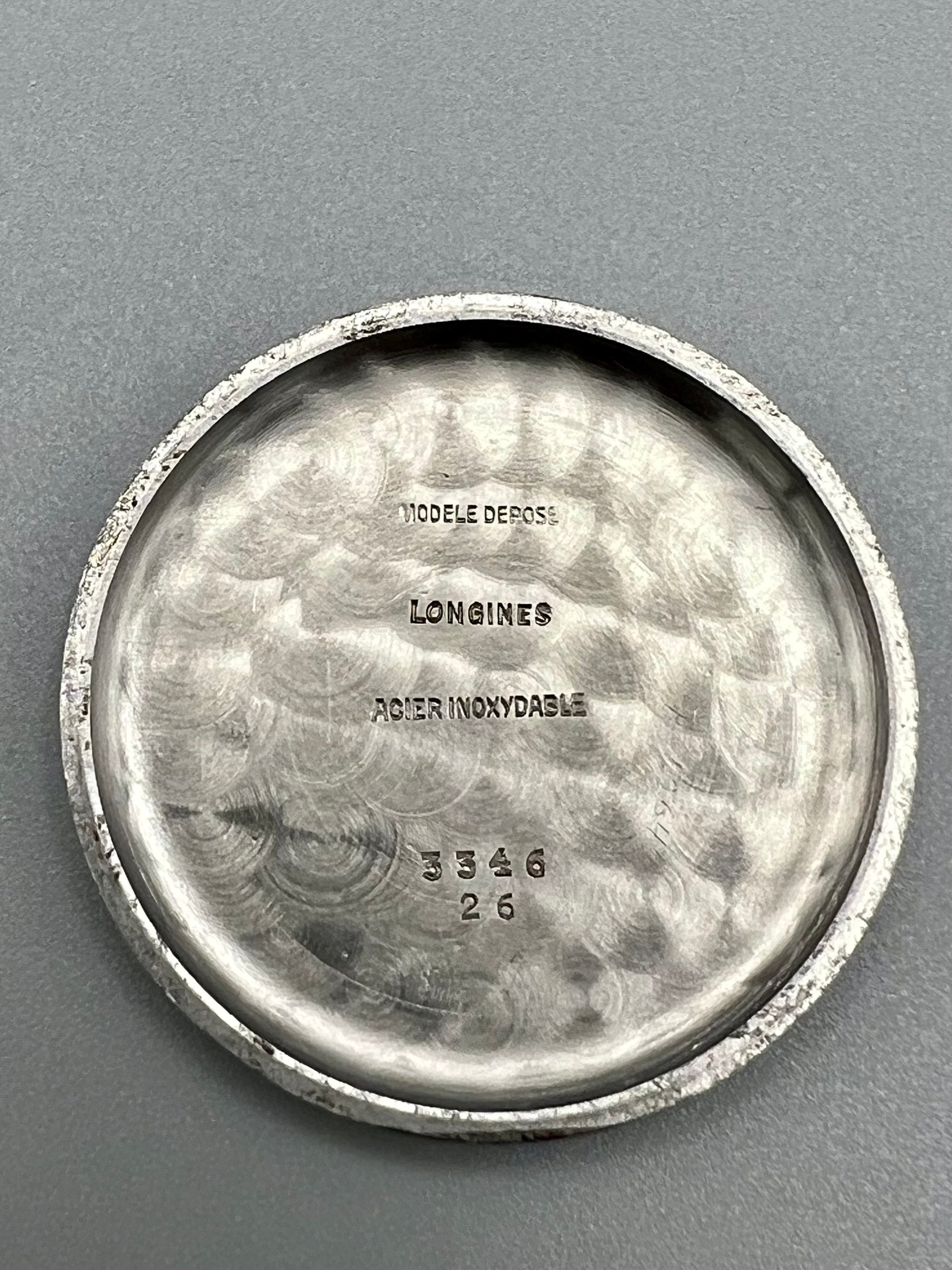 Longines Ref 13 ZN Flyback Rare Stepped Lugs Chrono, 37.5 mm, 1940s ...