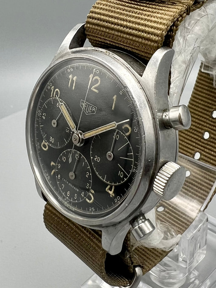Heuer Valjoux 71, Rare Chronograph "Casa Masson" Brazil Dial, 1950s ...