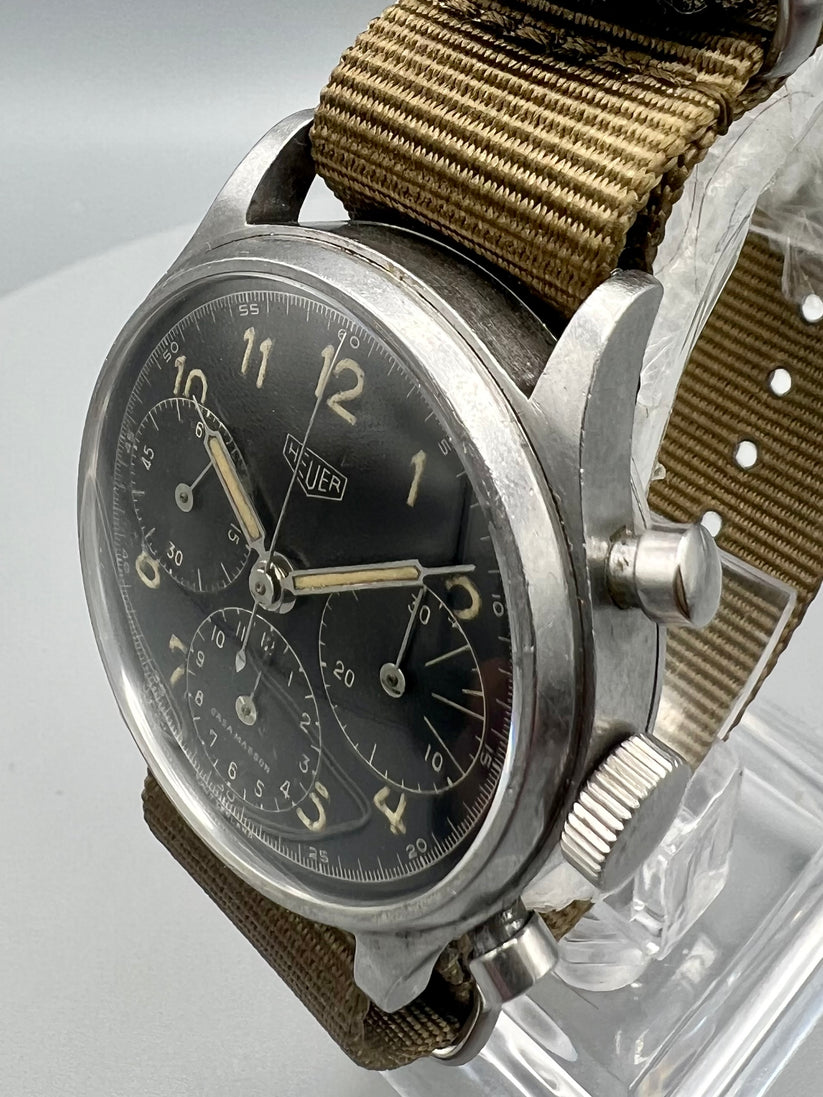 Heuer Valjoux 71, Rare Chronograph "Casa Masson" Brazil Dial, 1950s ...